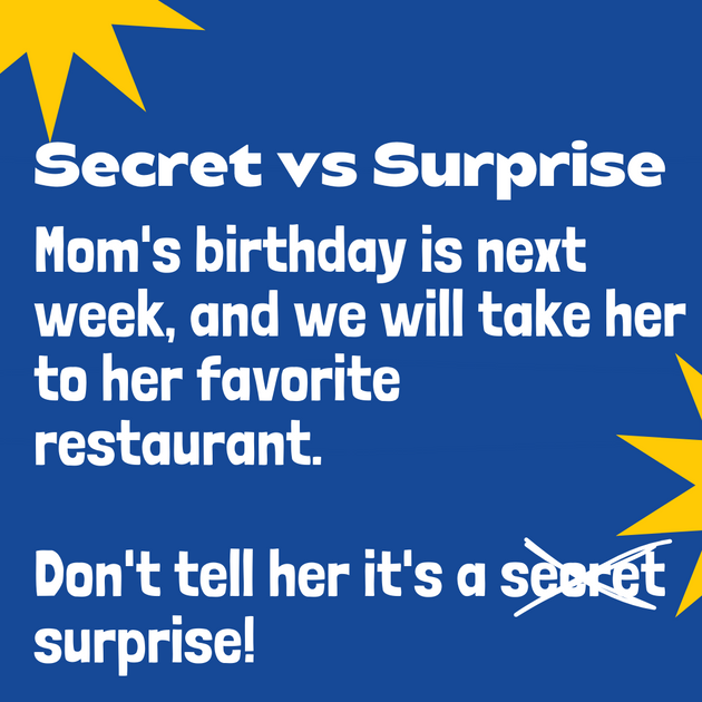 Surprises vs Secrets